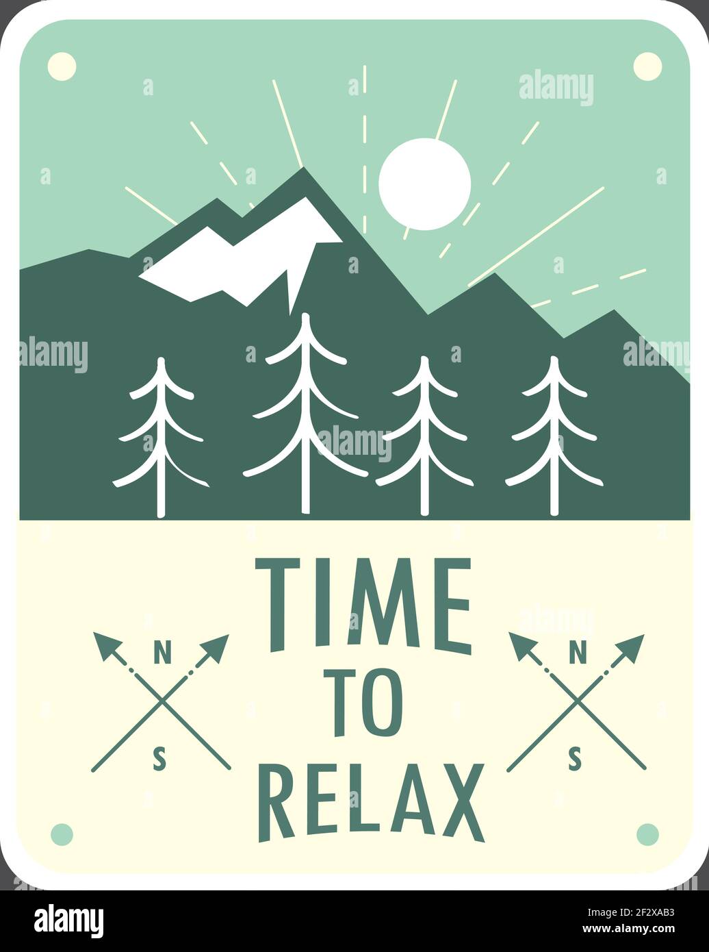 landscape forest adventure time relax Stock Vector Image & Art - Alamy