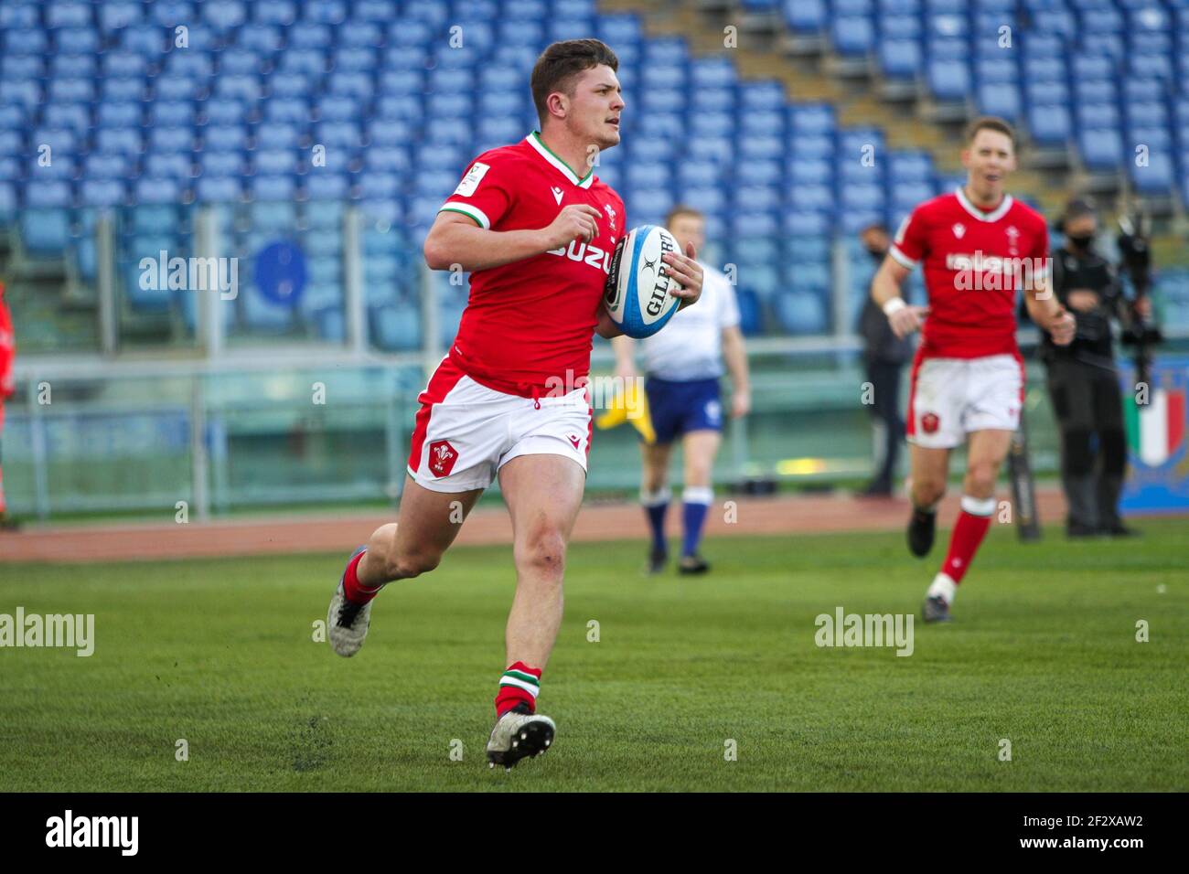 Stadio Olimpico, Rome, Italy, 13 Mar 2021, try Callum Sheedy (Wales ...
