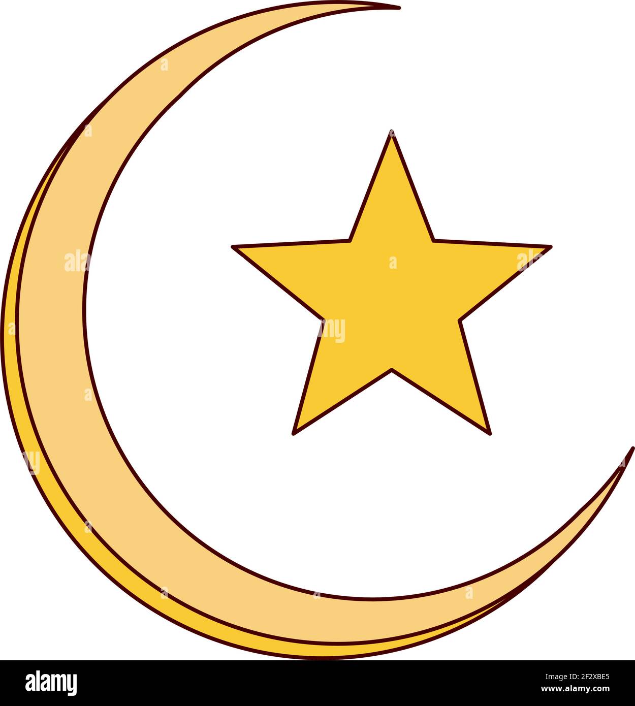 half moon star decoration isolated Stock Vector Image & Art - Alamy