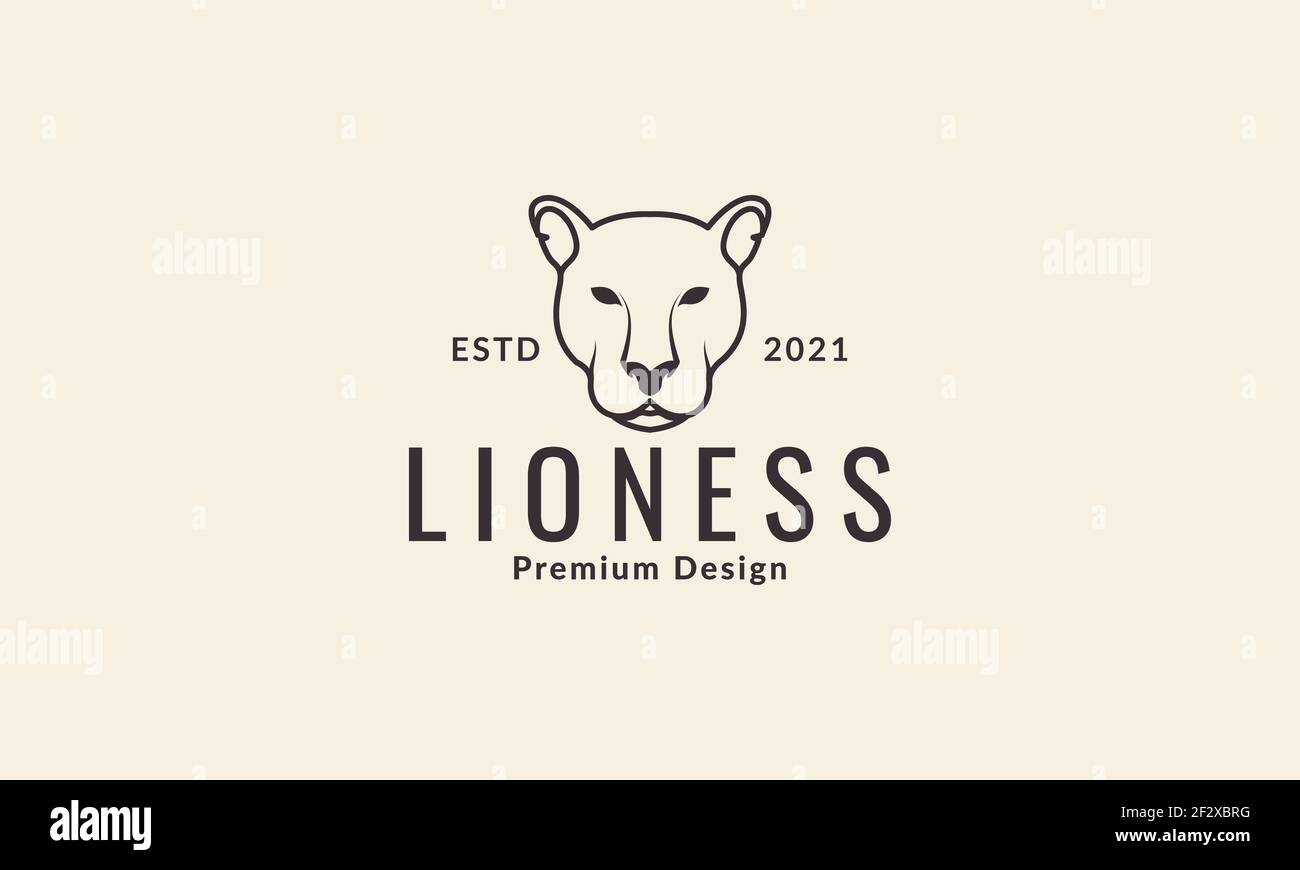 Lioness icon vector vectors hi-res stock photography and images - Alamy
