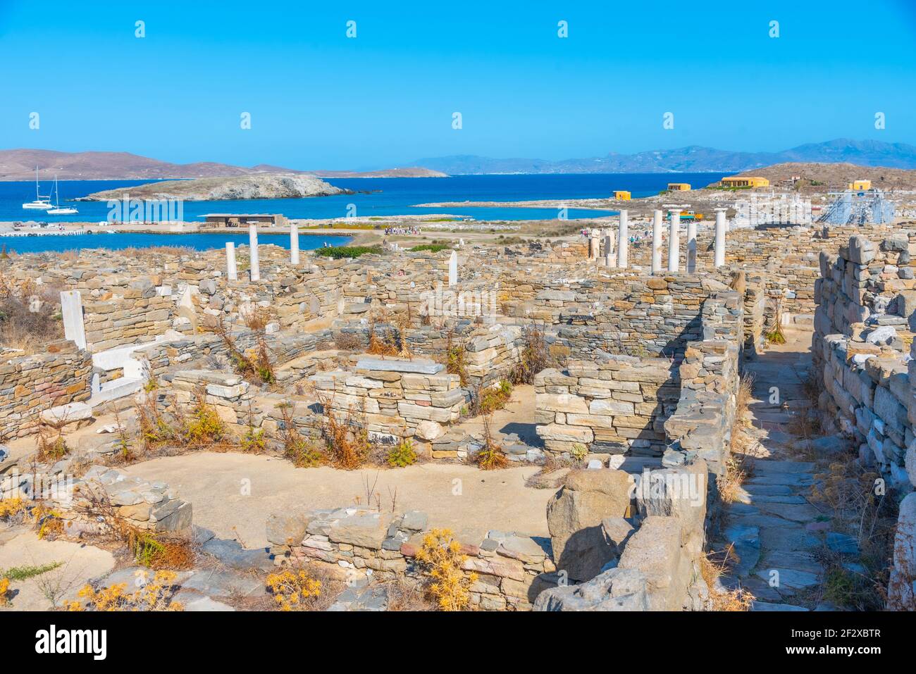 Ancient ruins at Delos island in Greece Stock Photo - Alamy
