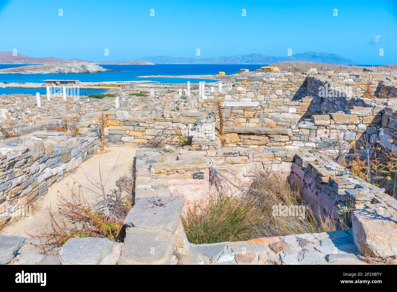 Ancient ruins at Delos island in Greece Stock Photo - Alamy