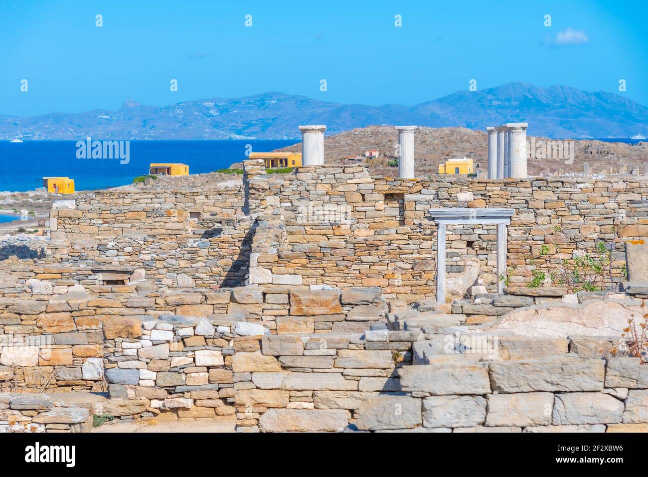 Ancient ruins at Delos island in Greece Stock Photo - Alamy