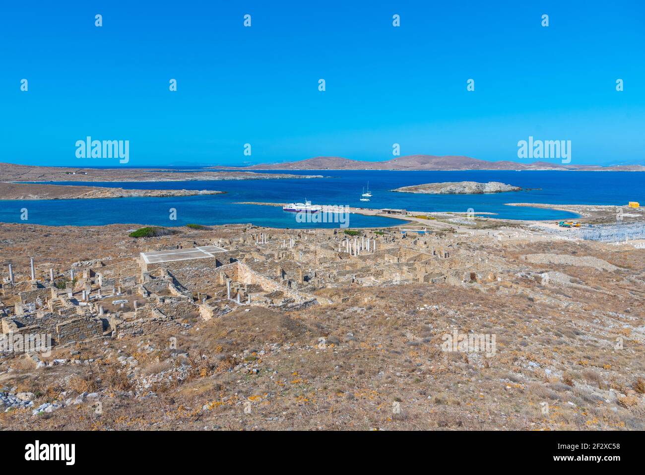 Delos aerial view hi-res stock photography and images - Alamy