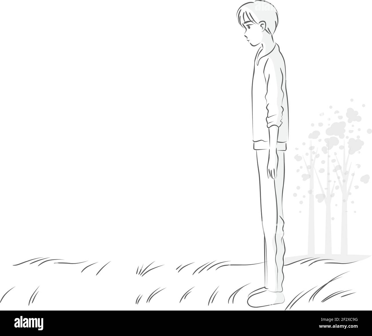 grey comic people set sad man Stock Vector Image & Art - Alamy