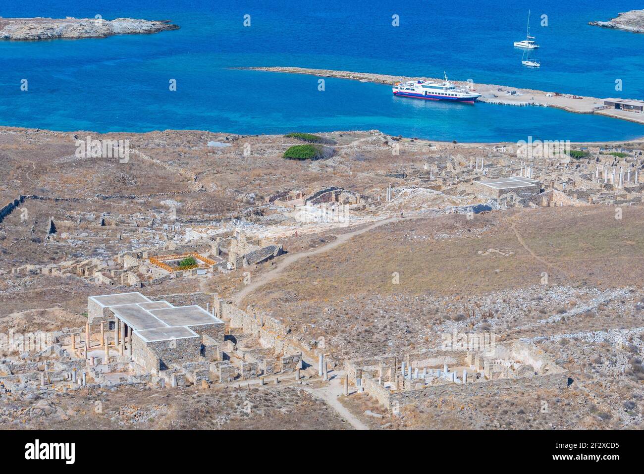 Delos aerial view hi-res stock photography and images - Alamy