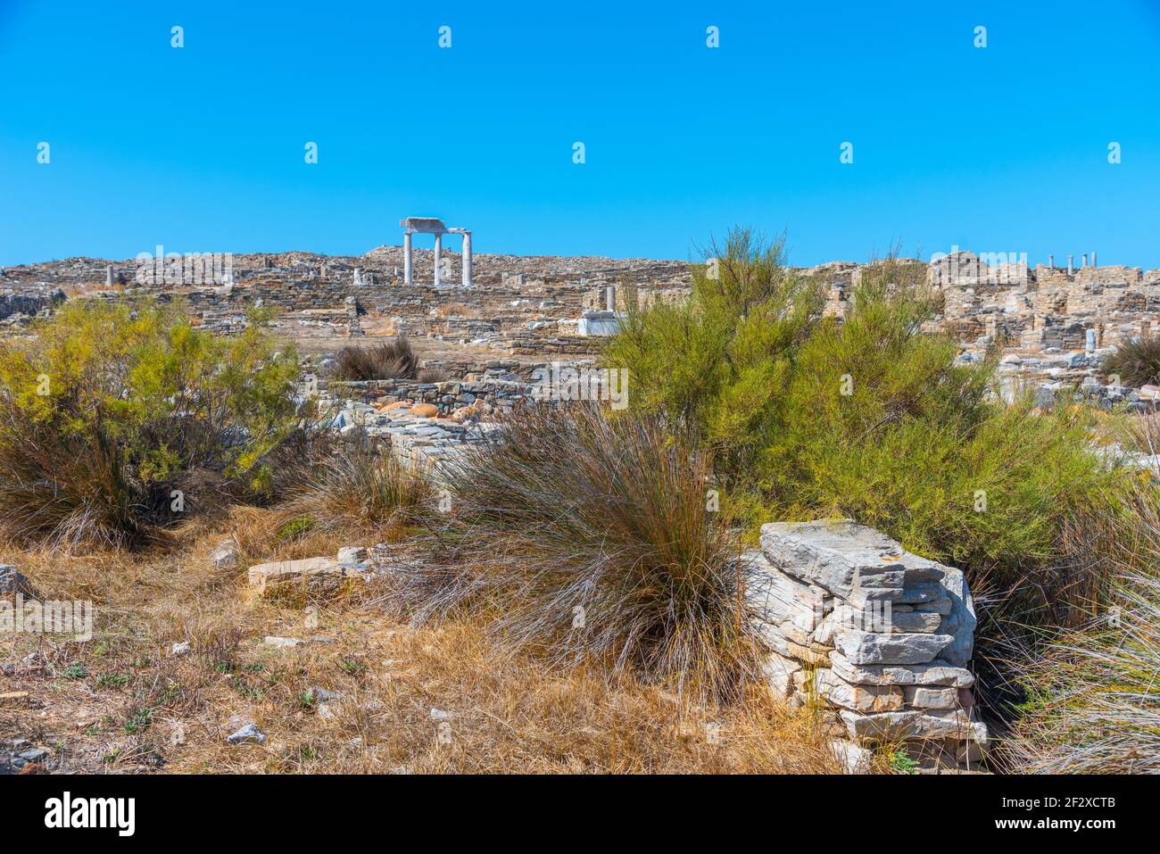 Ancient ruins at Delos island in Greece Stock Photo - Alamy