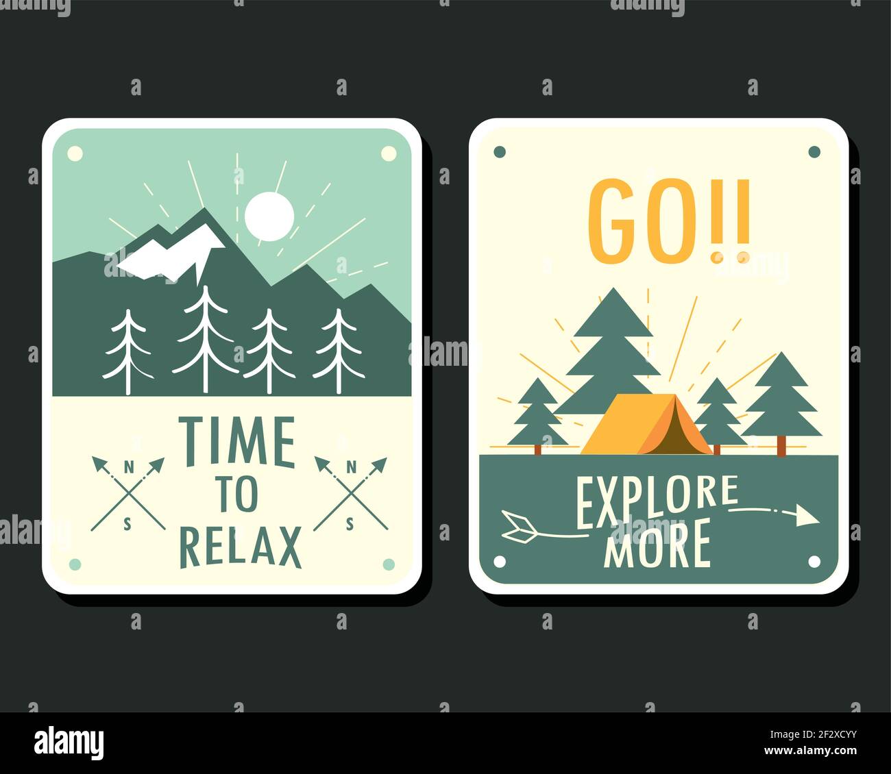 wanderlust explore relax adventure banner Stock Vector Image & Art - Alamy