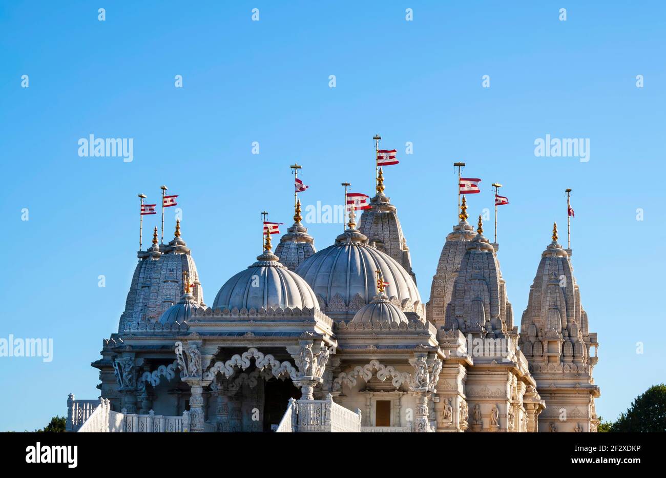 The BAPS Shri Swaminarayan Mandir, a traditional Hindu temple in ...