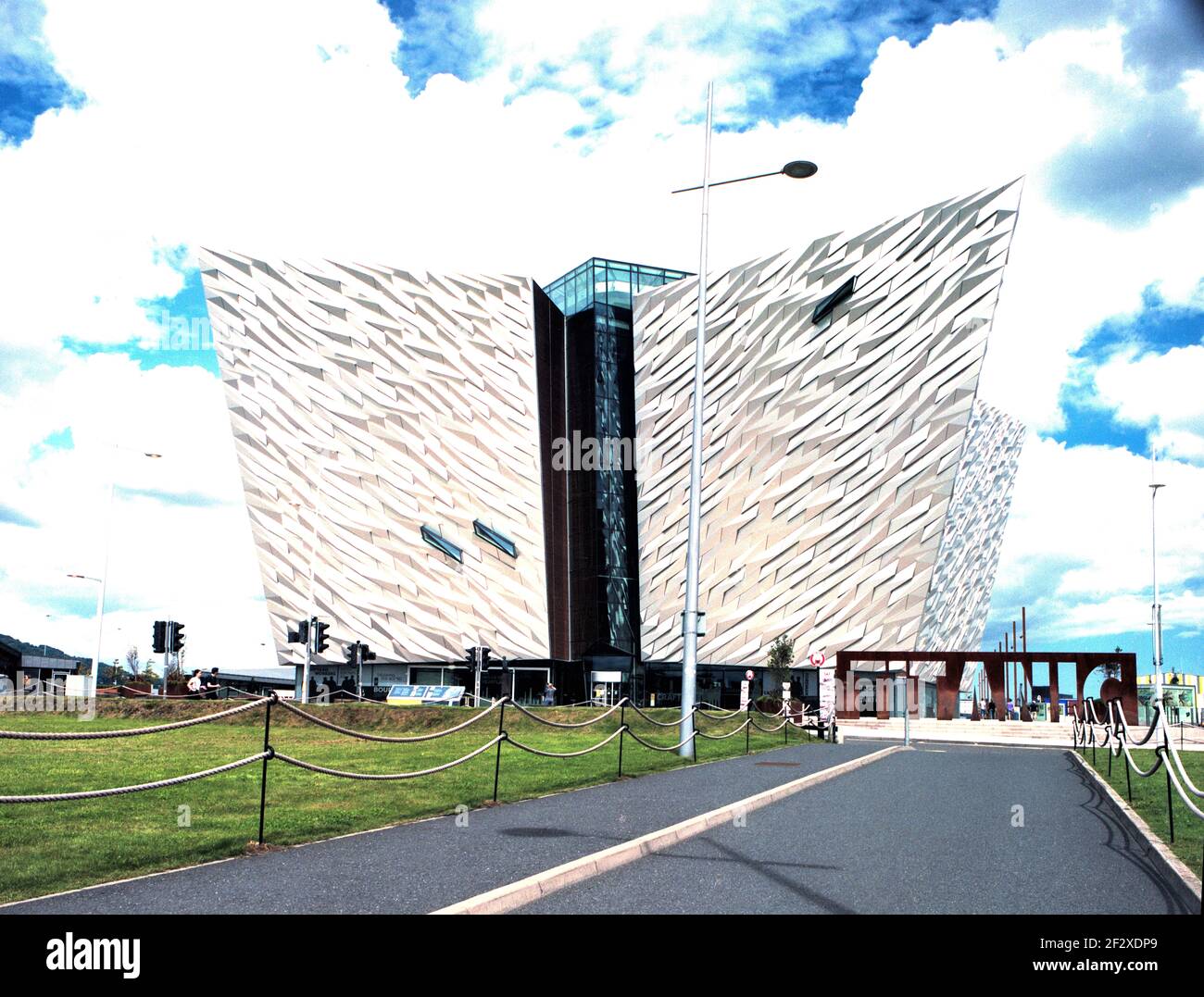 Titanic centre Belfast NI Medium format film street photography Stock ...