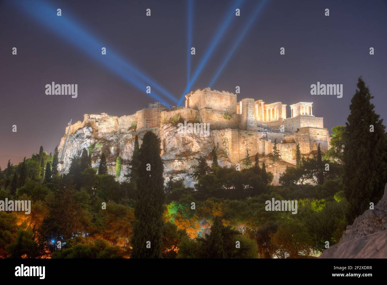 Acropolis parthenon light show night hi-res stock photography and ...