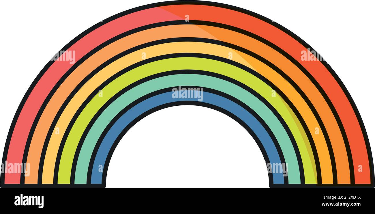 rainbow fantasy magic icon isolated Stock Vector Image & Art - Alamy