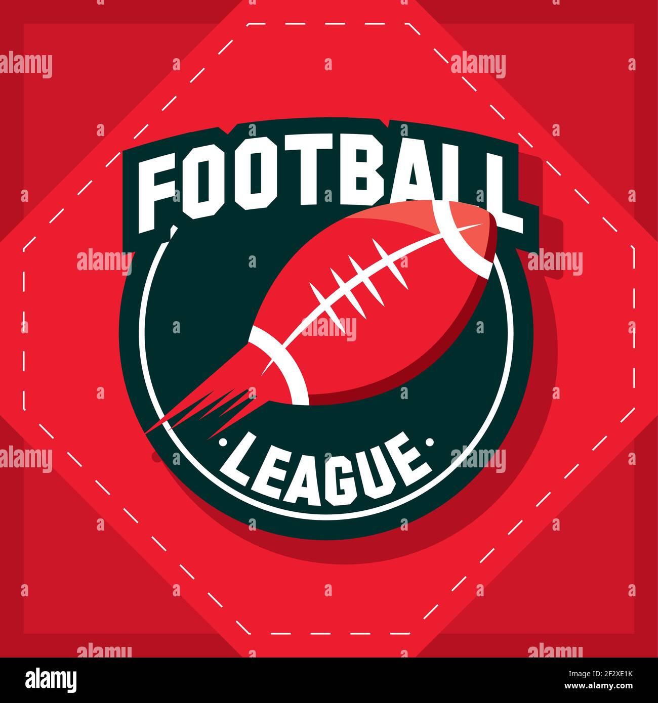 American football league red Stock Vector Images - Alamy