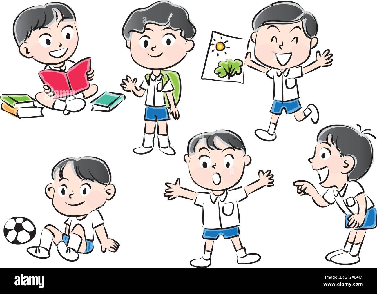 vector cartoon school boy school life set Stock Vector Image & Art - Alamy vector cartoon school boy school life set Stock Vector Image & Art - Alamy