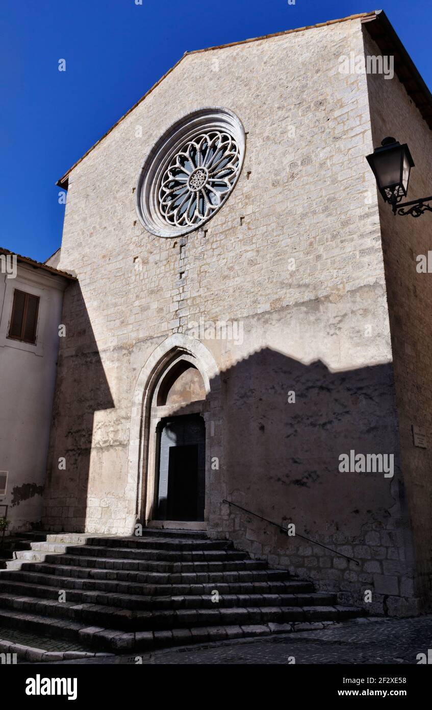 Facade of St. Francis church of Alatri , built at the end of XIII ...