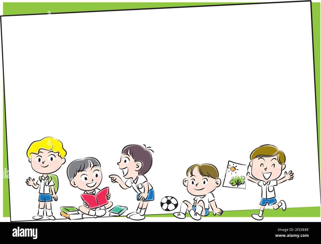 Children playing school uniform Stock Vector Images - Alamy