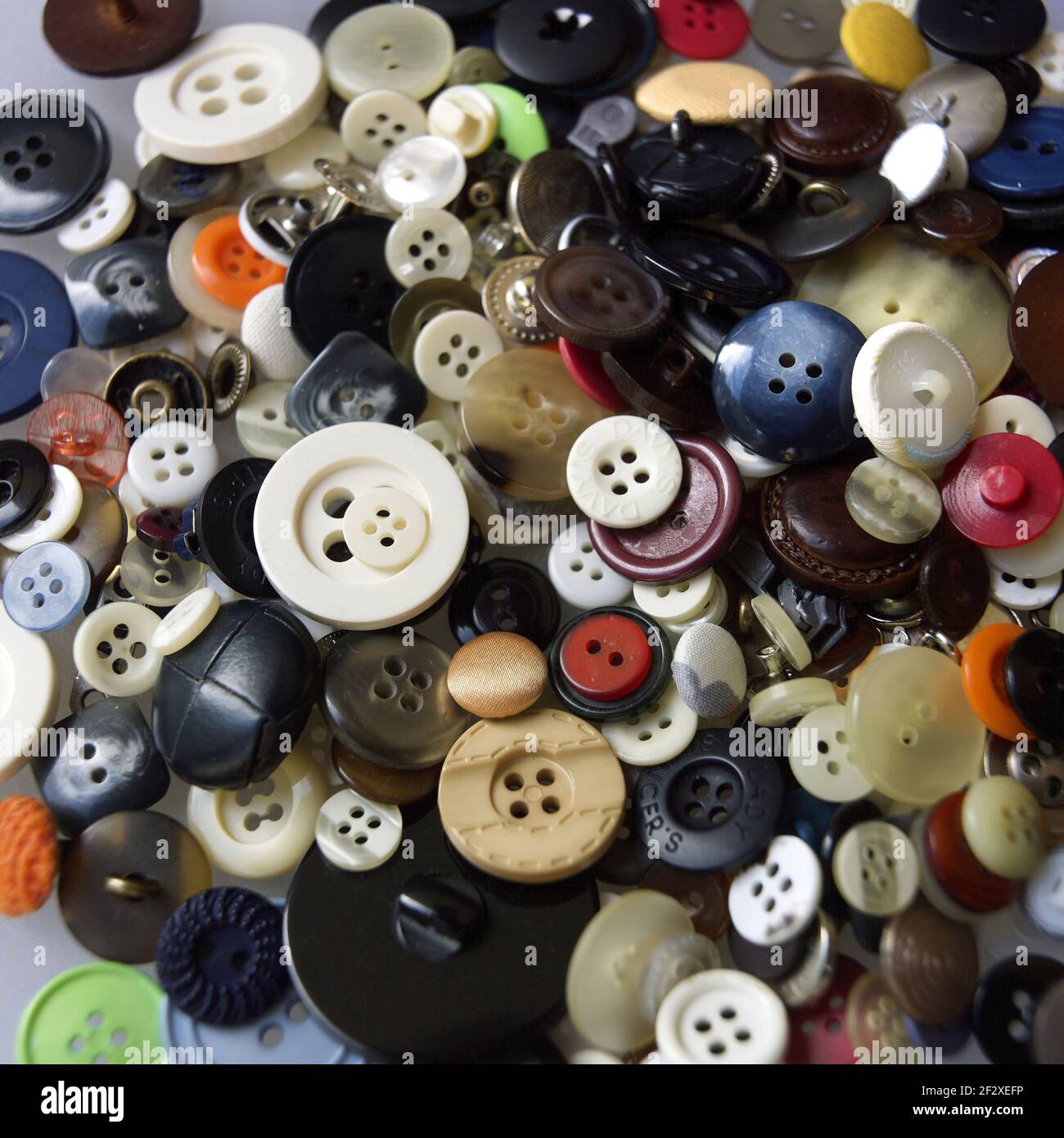Closeup many buttons colors hi-res stock photography and images - Alamy