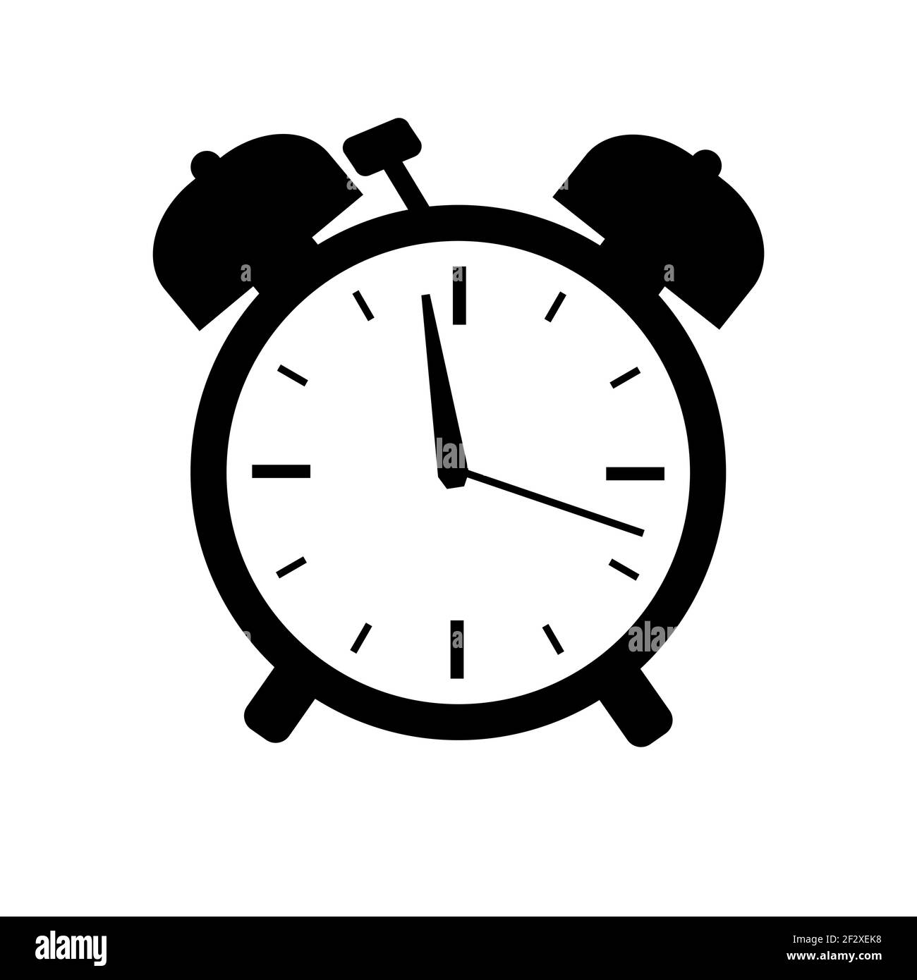 Alarm clock vector icon pictogram isolated on white background Stock ...
