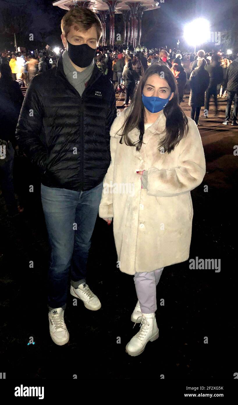 Eve James and Joe Webster in Clapham Common, London, after the Reclaim ...