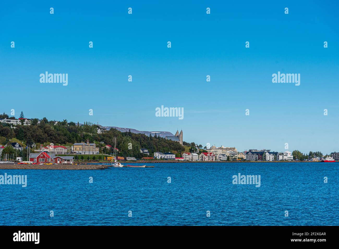 Akureyri city cityscape river hi-res stock photography and images - Alamy