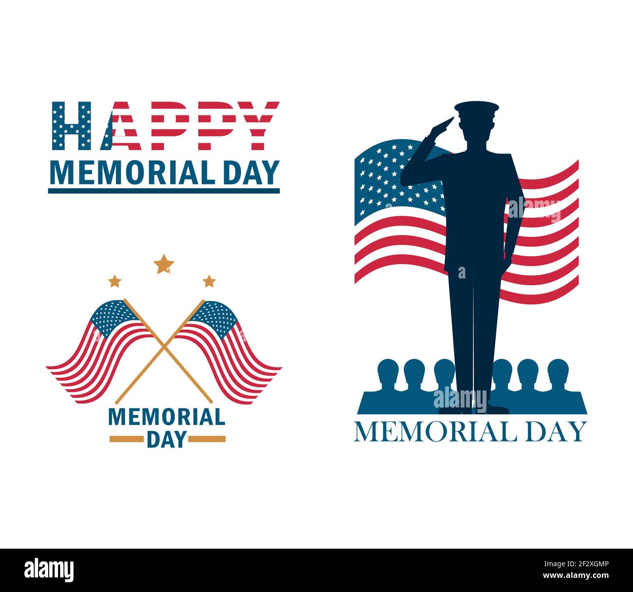 memorial day american soldier flag Stock Vector Image & Art - Alamy