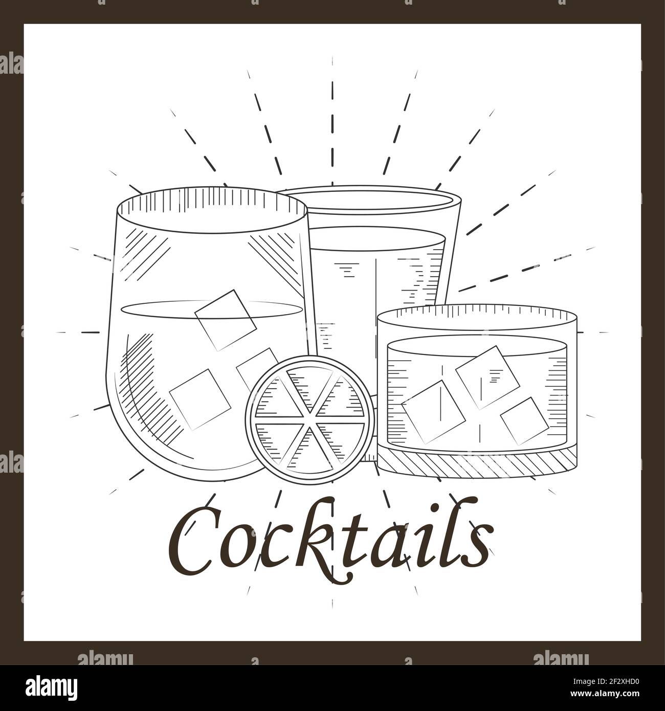Cocktails ice cream Stock Vector Images - Alamy