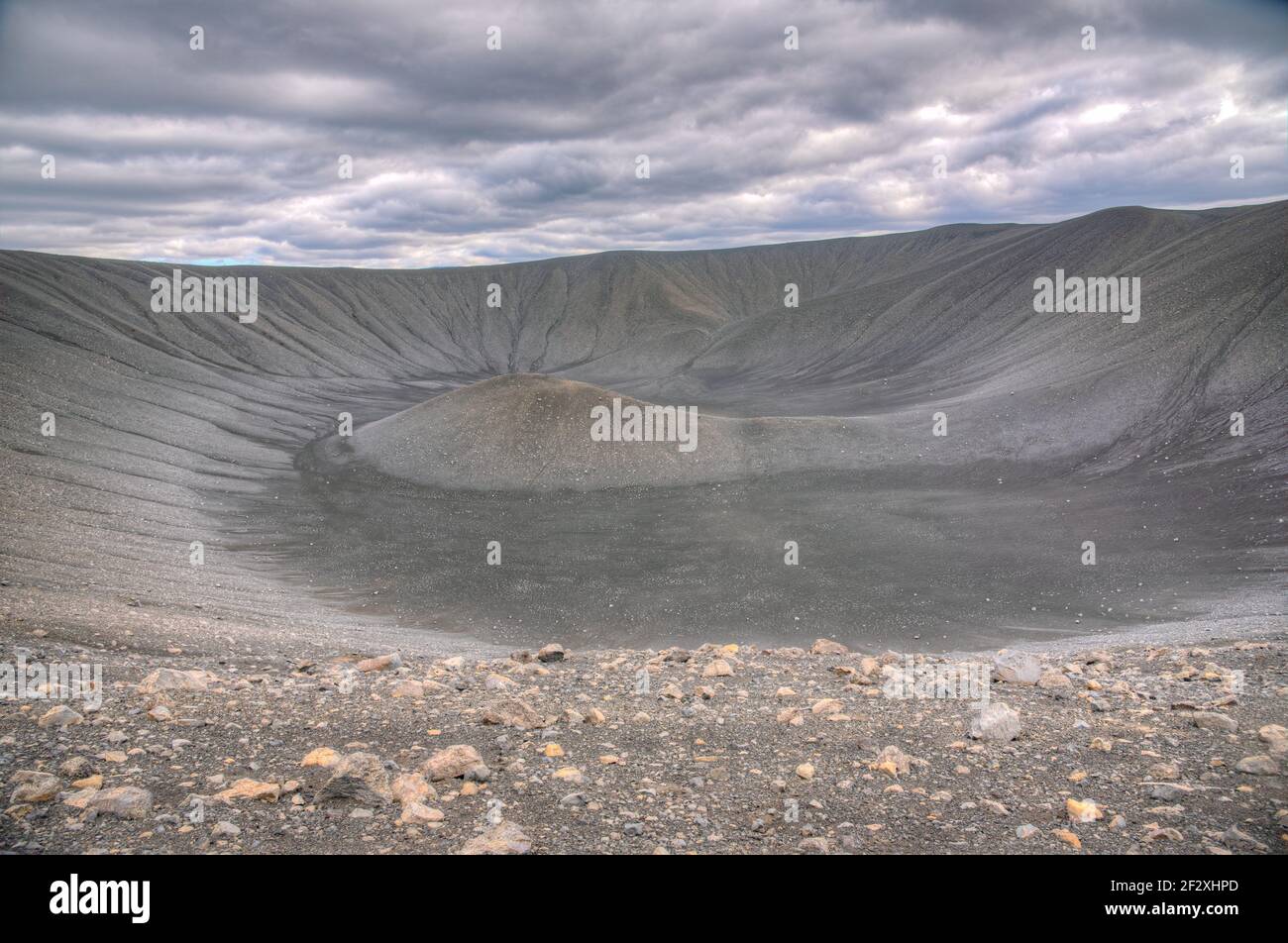 Crater of Hverfjall volcano on Iceland Stock Photo - Alamy