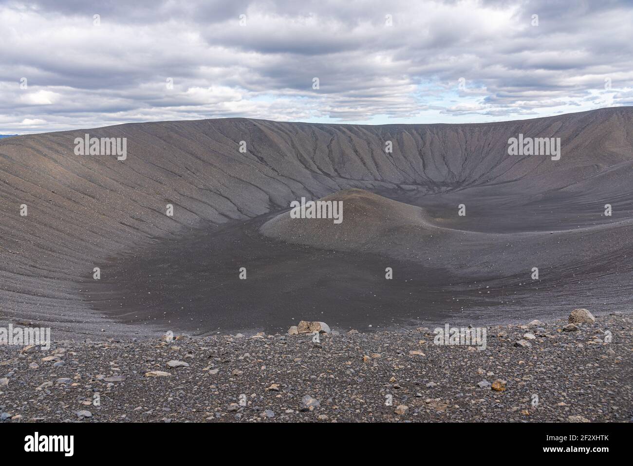 Crater of Hverfjall volcano on Iceland Stock Photo - Alamy