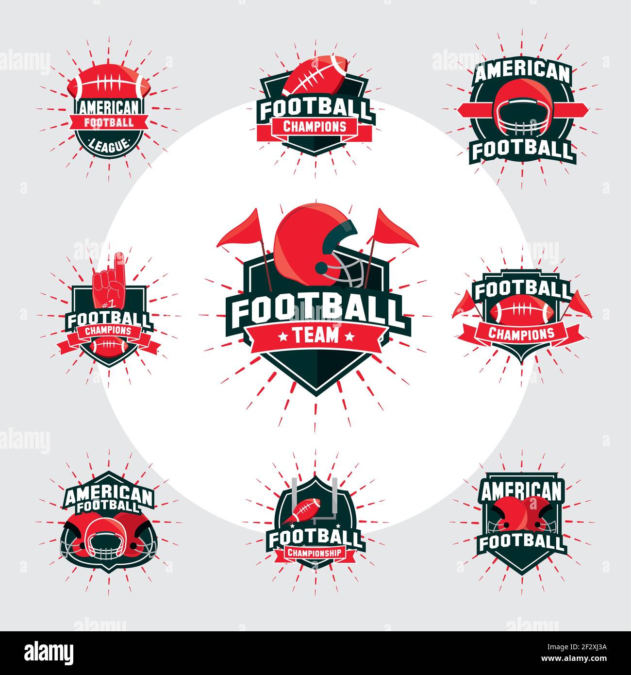 american football labels badges design Stock Vector Image & Art - Alamy