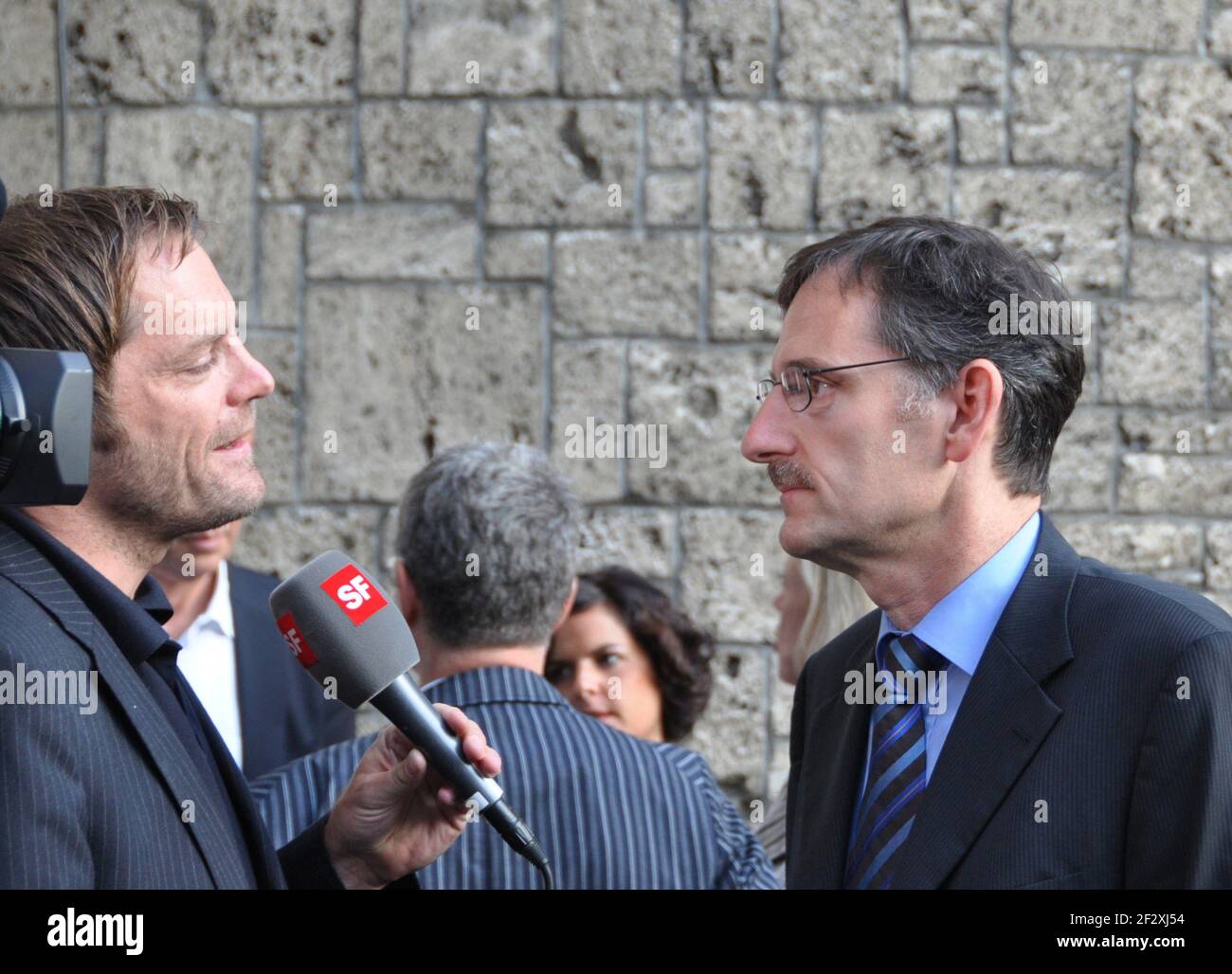 Switzerland: Senior civil servant Mario Fehr giving an interview to the ...