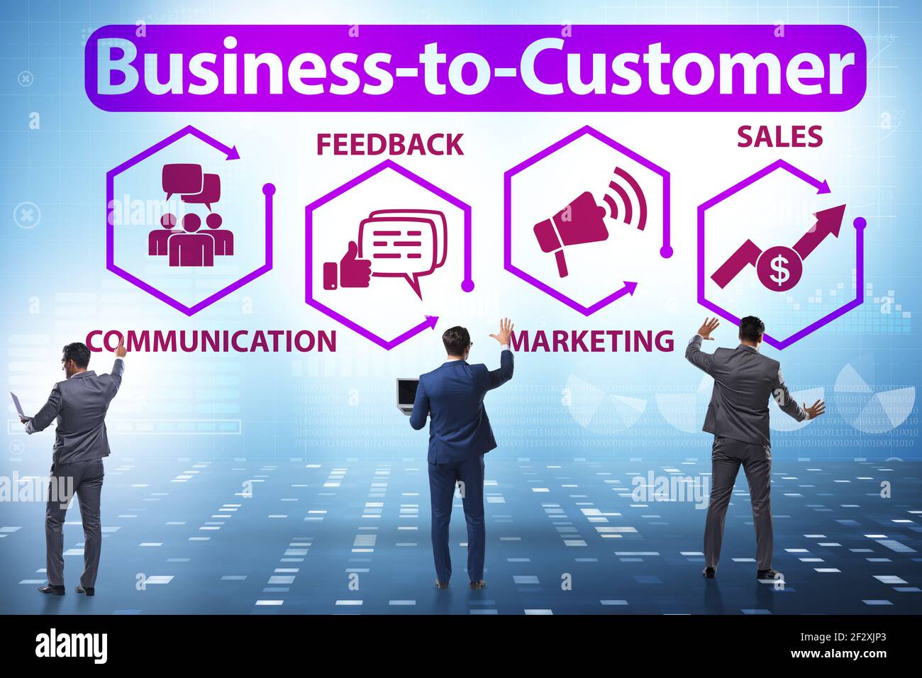 Business to customer concept with the business people Stock Photo - Alamy