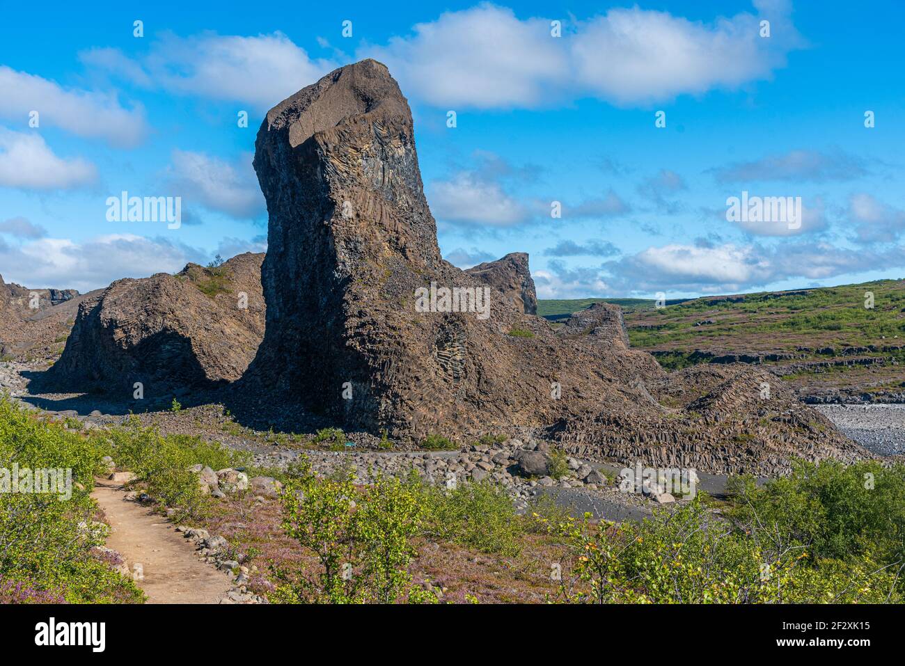 Hexagonal basalt rocks at Hljodaklettar on Iceland Stock Photo - Alamy