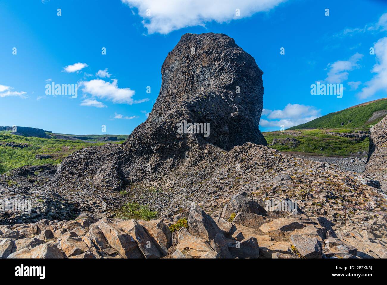 Hexagonal basalt rocks at Hljodaklettar on Iceland Stock Photo - Alamy