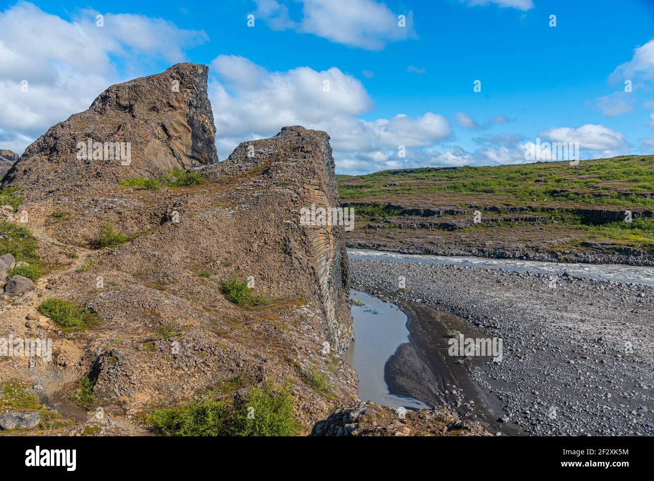 Hexagonal basalt rocks at Hljodaklettar on Iceland Stock Photo - Alamy