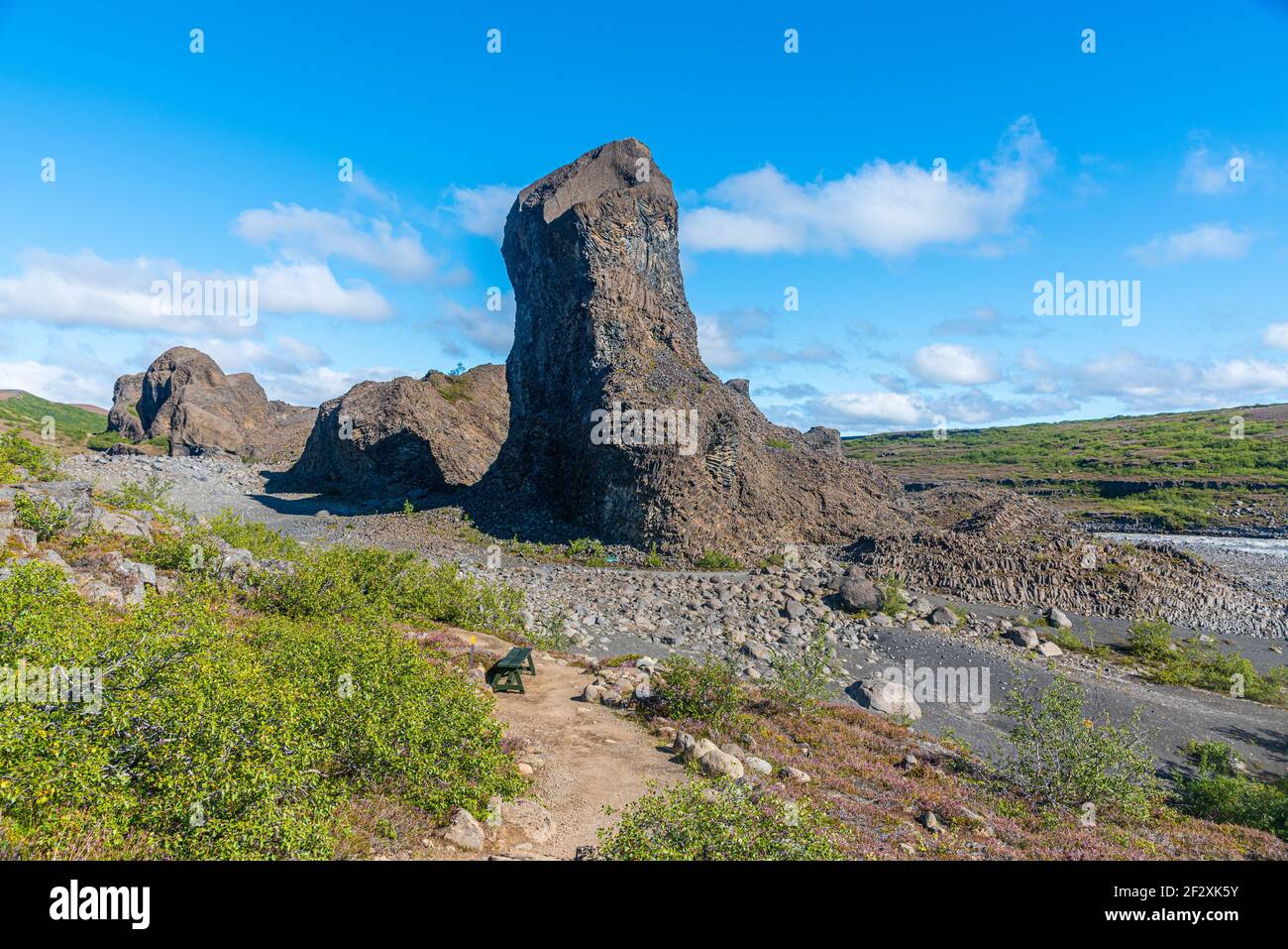 Hexagonal basalt rocks at Hljodaklettar on Iceland Stock Photo - Alamy