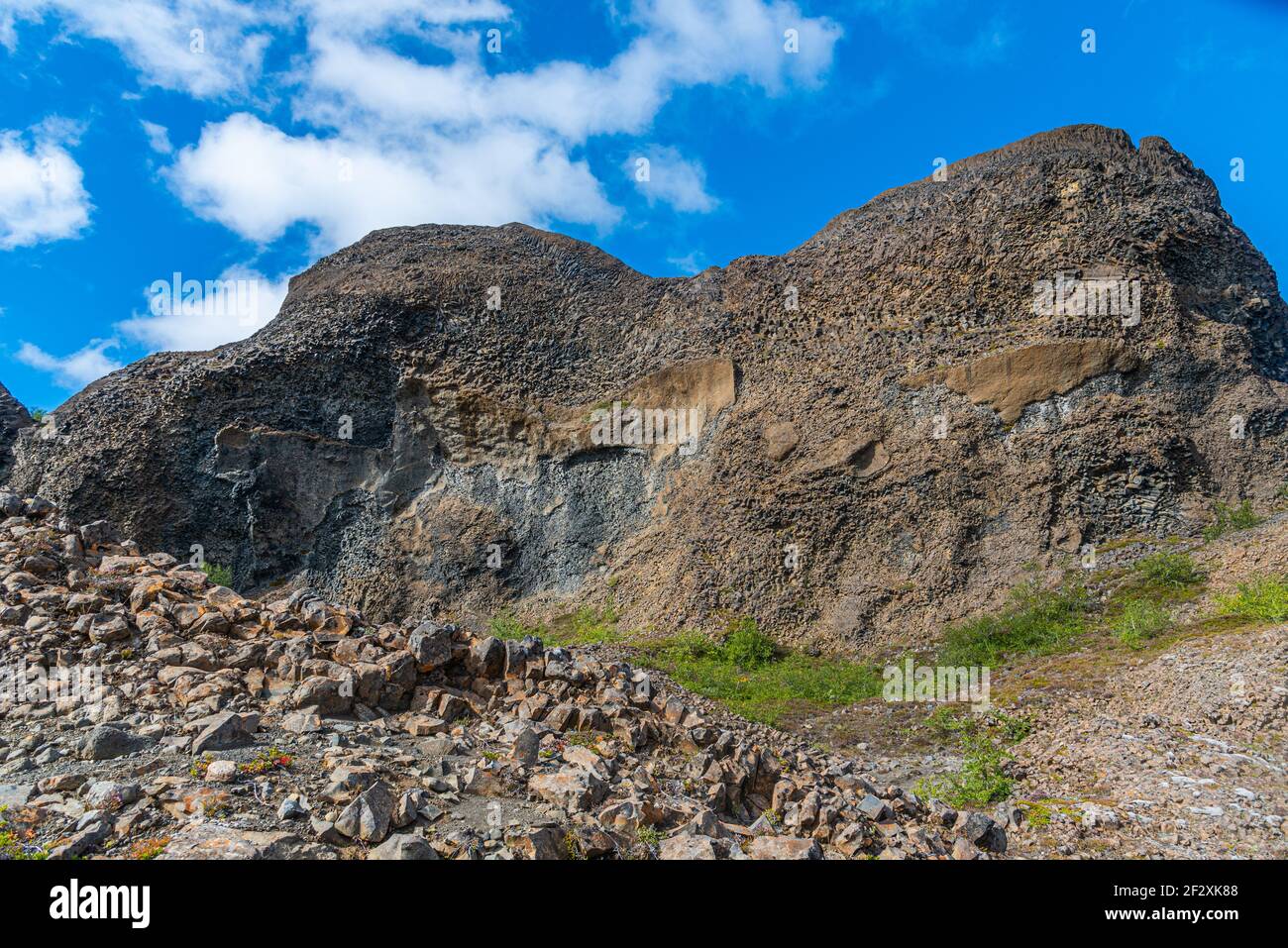 Hexagonal basalt rocks at Hljodaklettar on Iceland Stock Photo - Alamy