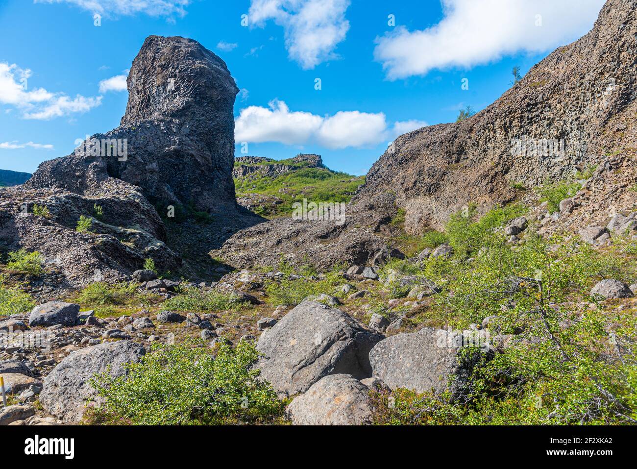 Hexagonal basalt rocks at Hljodaklettar on Iceland Stock Photo - Alamy