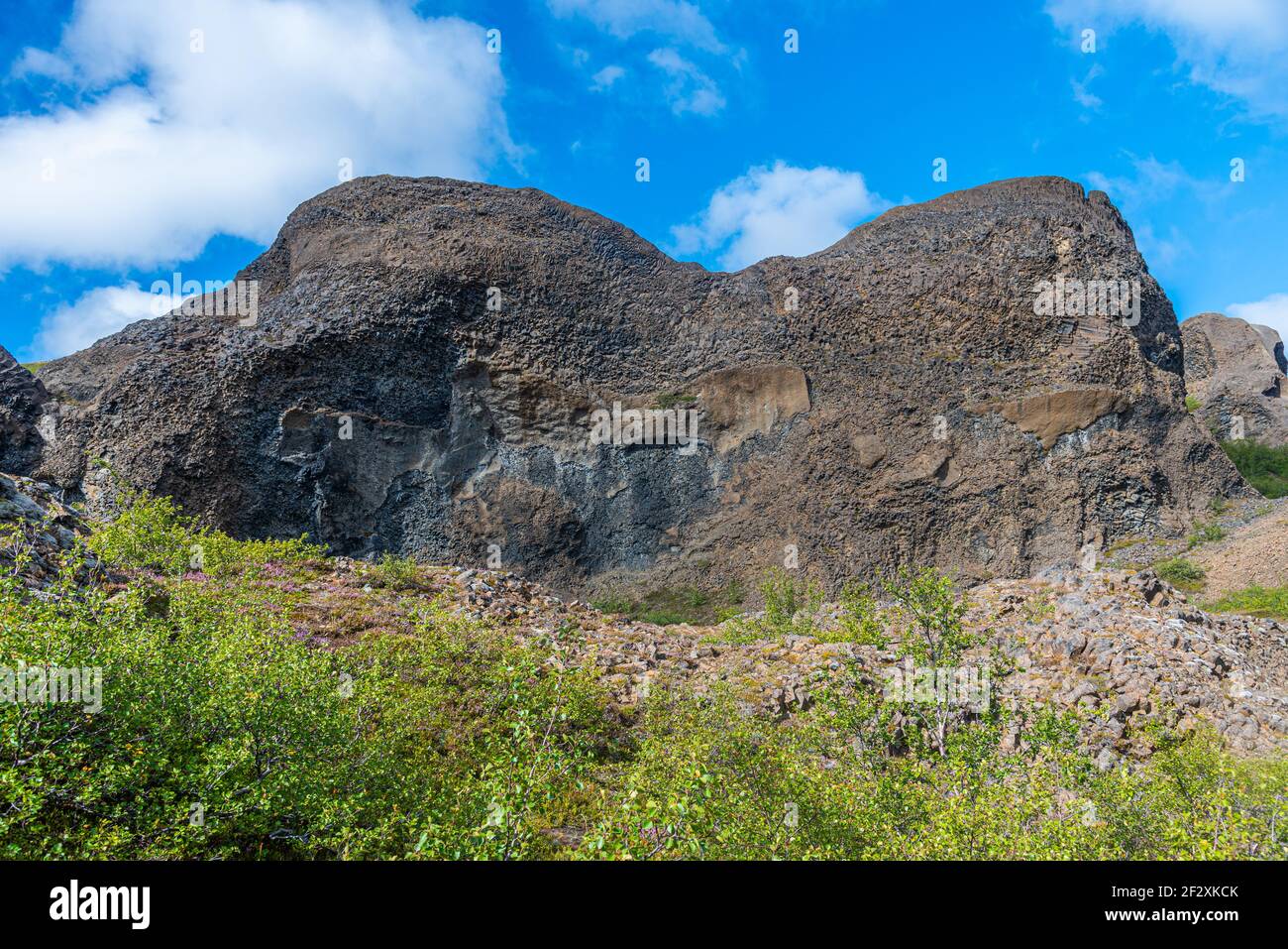 Hexagonal basalt rocks at Hljodaklettar on Iceland Stock Photo - Alamy