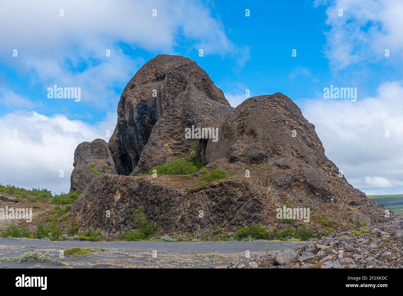 Hexagonal basalt rocks at Hljodaklettar on Iceland Stock Photo - Alamy