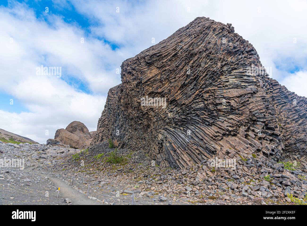 Hexagonal basalt rocks at Hljodaklettar on Iceland Stock Photo - Alamy