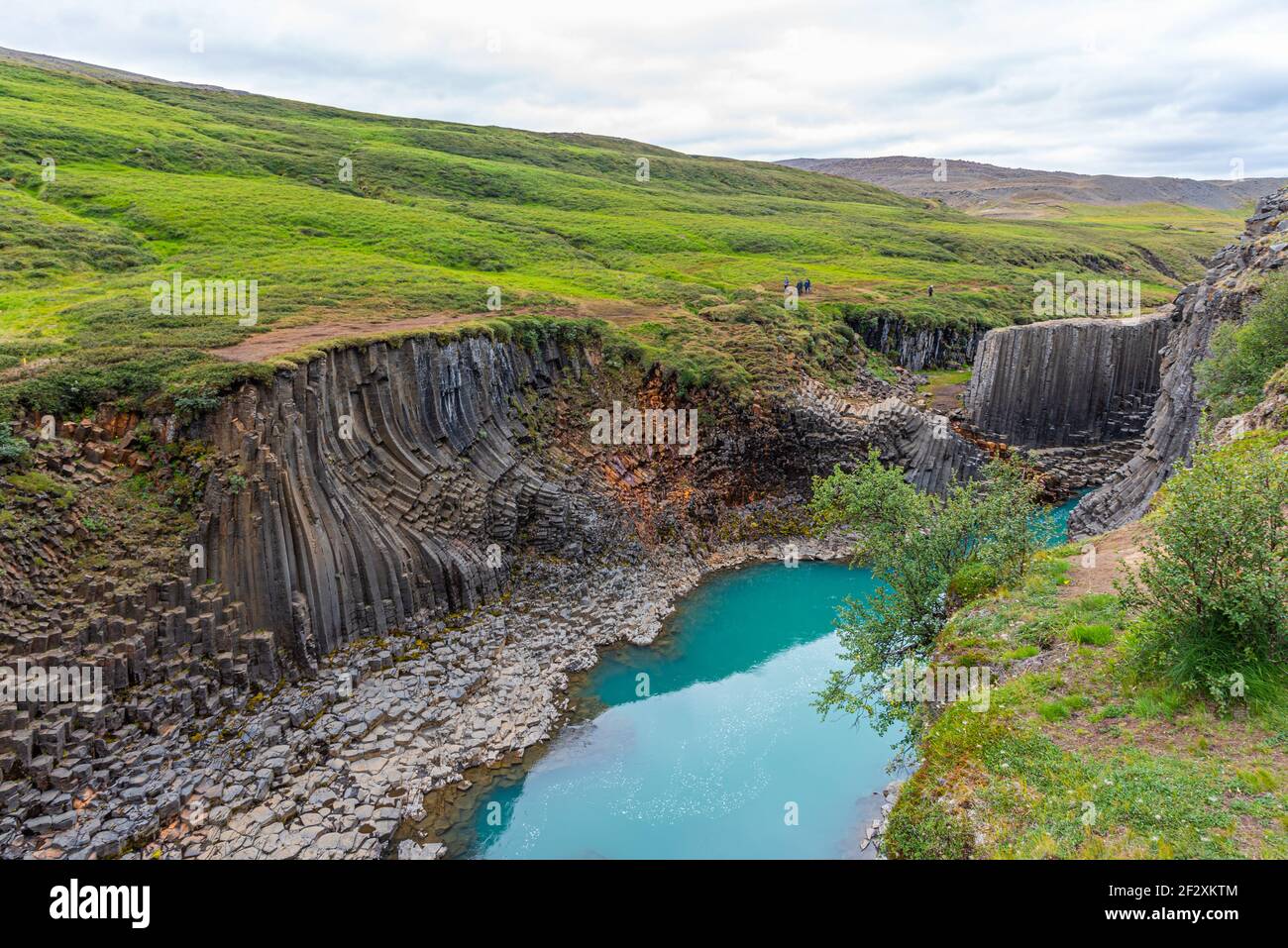 Hexagonal rocks at Studlagil canyon on Iceland Stock Photo - Alamy