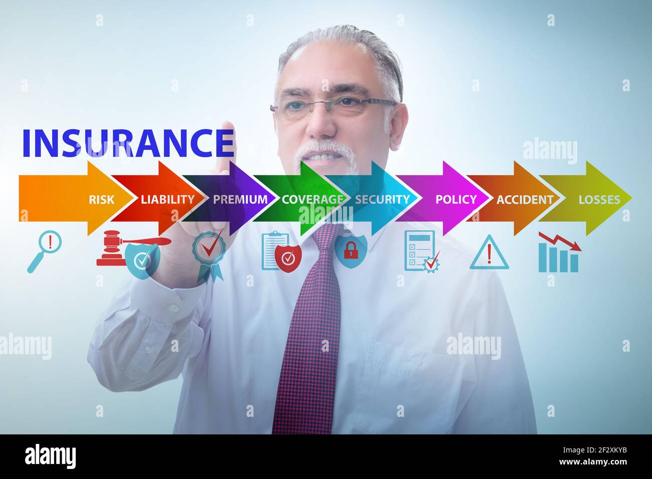 Concept of the various types of insurance Stock Photo - Alamy