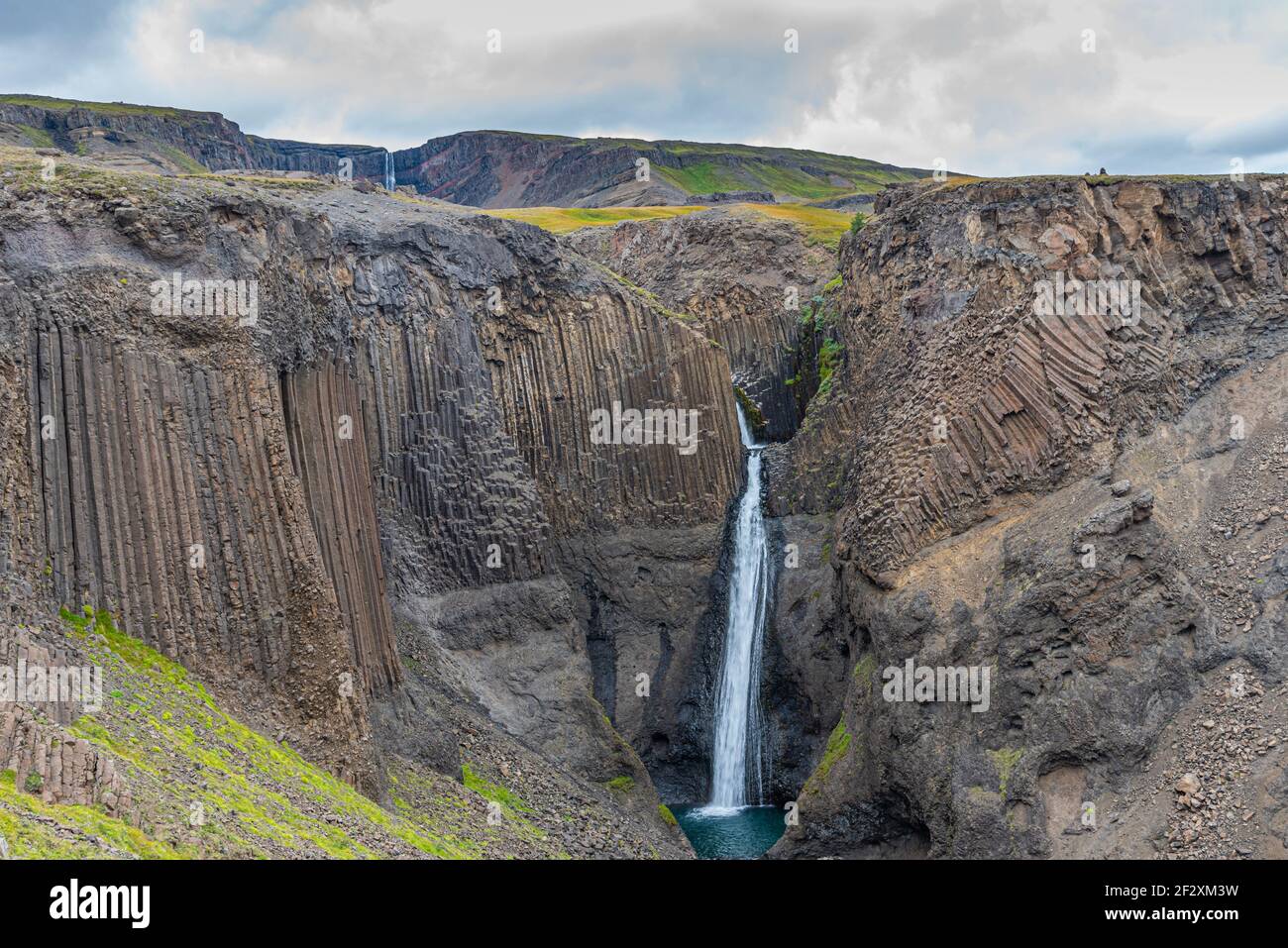 Hengifoss waterfall viewed on Iceland Stock Photo - Alamy