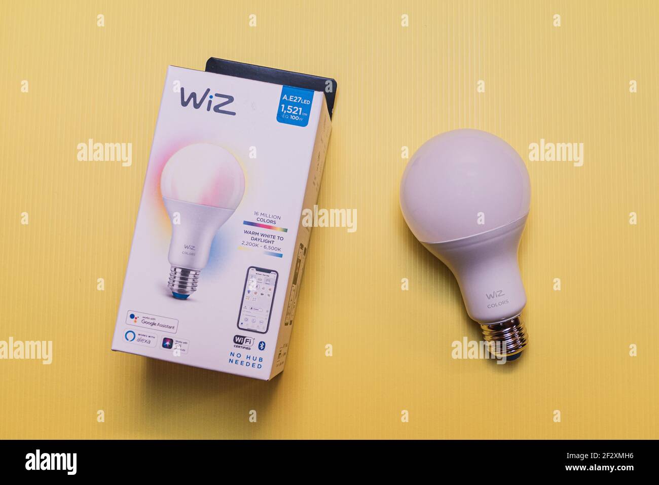 Wiz smart lighting lightbulb Stock Photo - Alamy