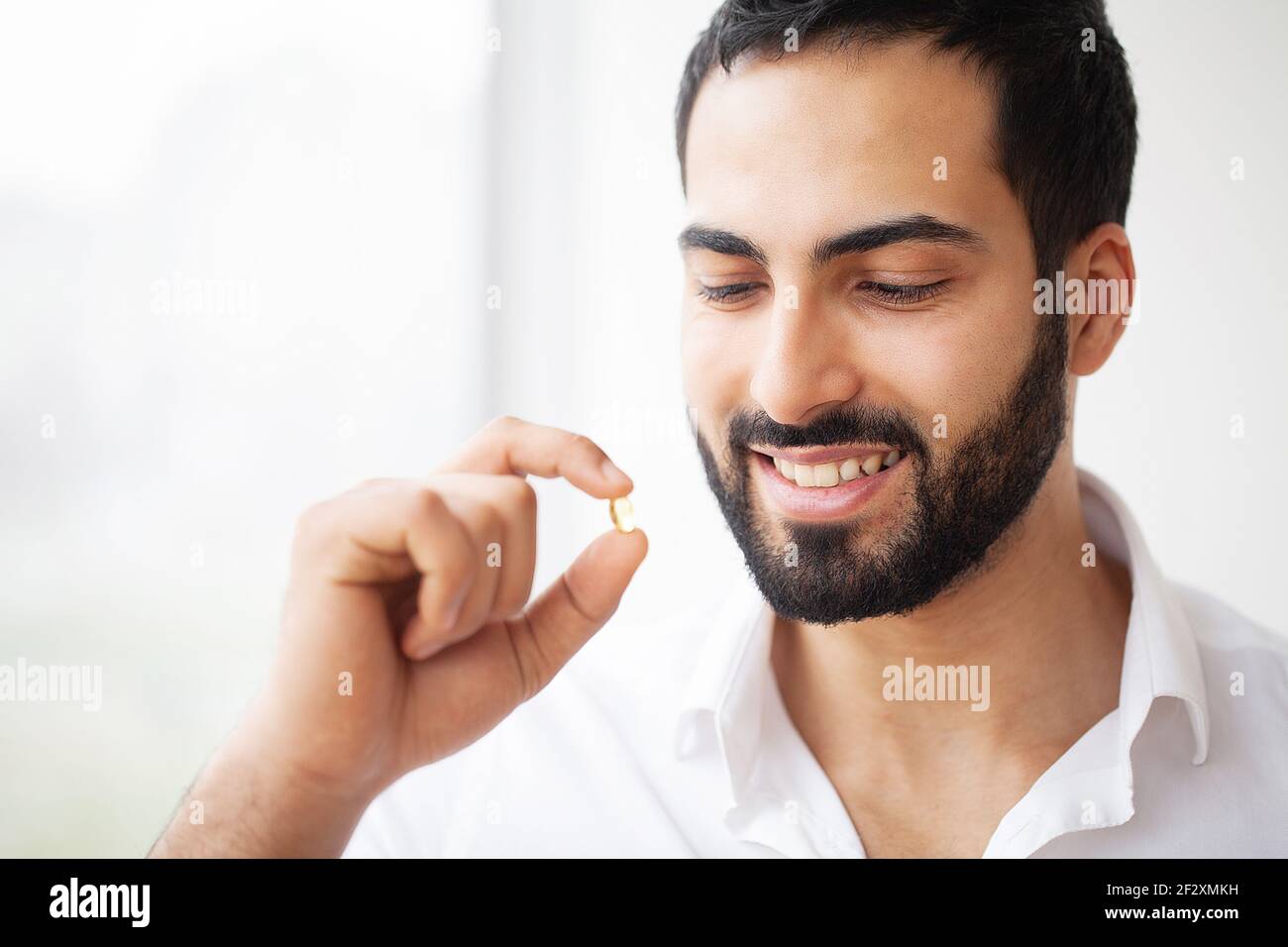 Boy taking vitamins hi-res stock photography and images - Alamy