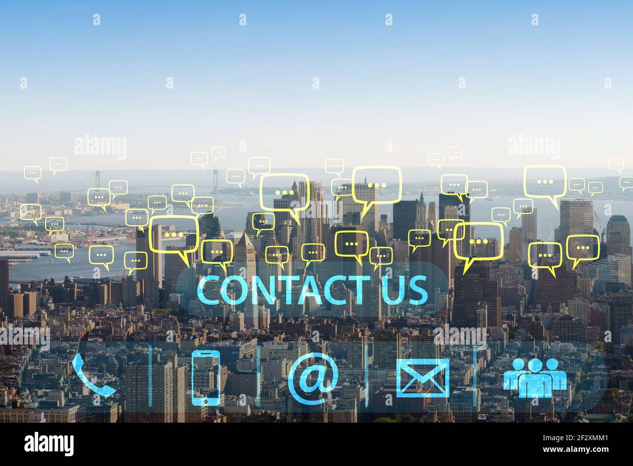 Communication concept with the key contact means Stock Photo - Alamy