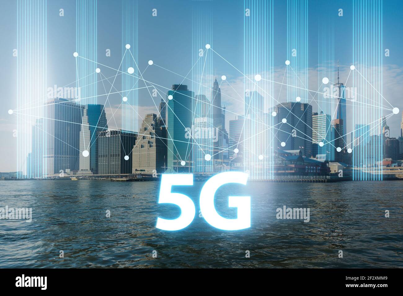 Concept of 5g networks in the large cities Stock Photo - Alamy