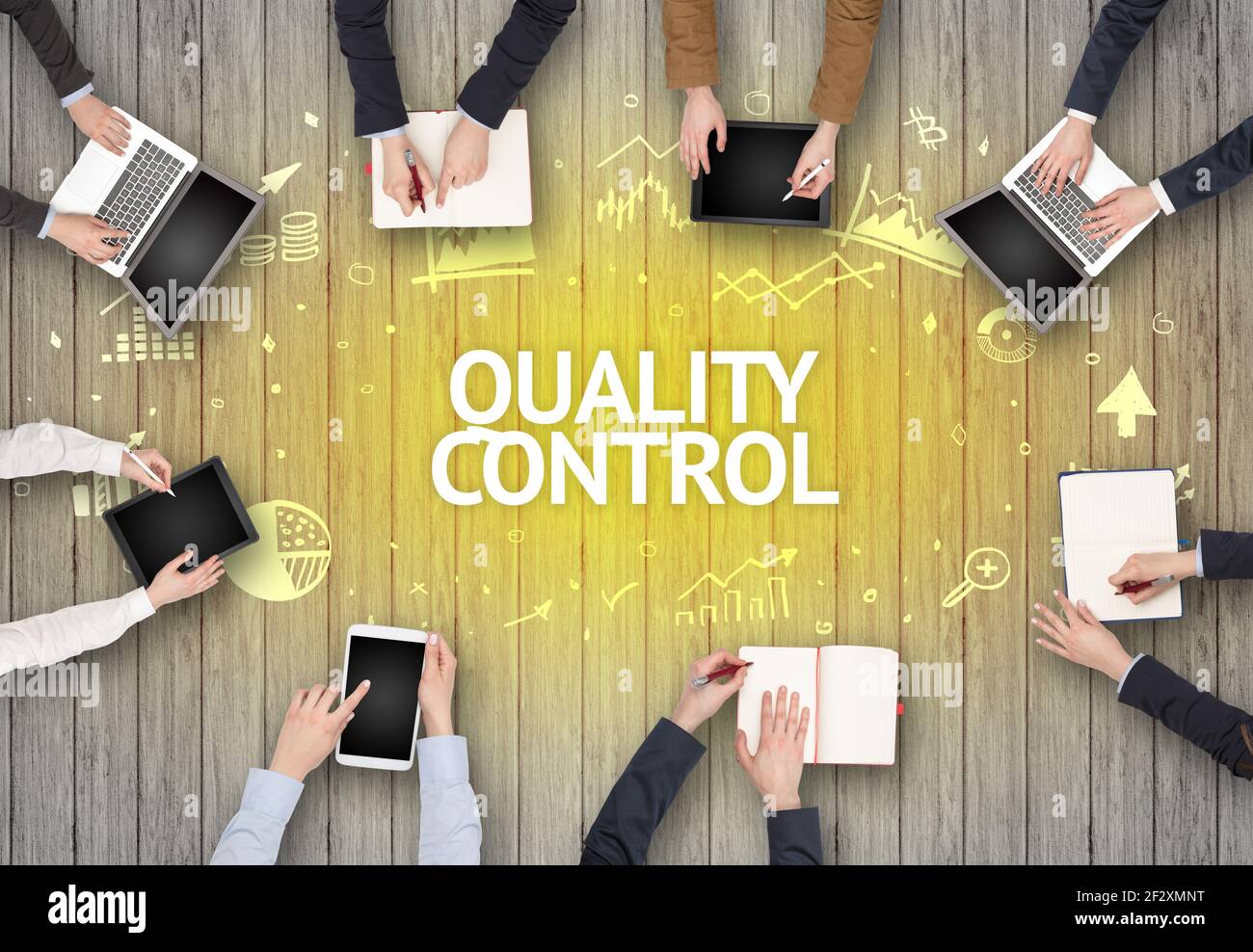 Group of Busy People Working in an Office Stock Photo - Alamy