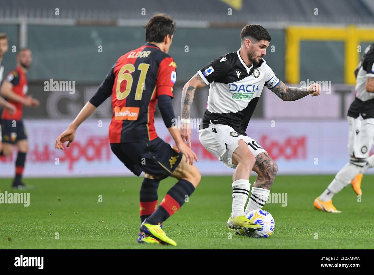 Genova, Italy. 13th Mar, 2021. Eldor Shomurodov (Genoa)m DE PAUL ...