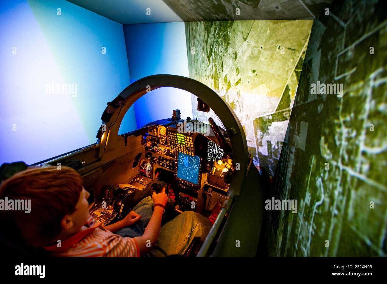 A T-36 flight training simulator used by the US Air Force Stock Photo ...